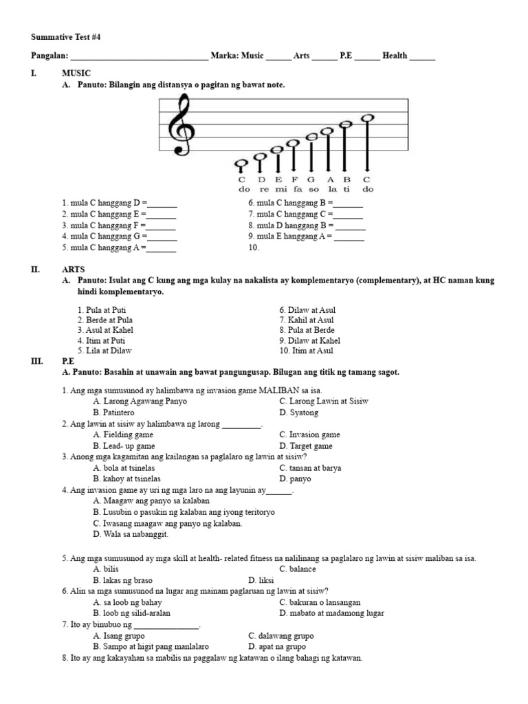 ST4-MAPEH-2nd QTR | PDF