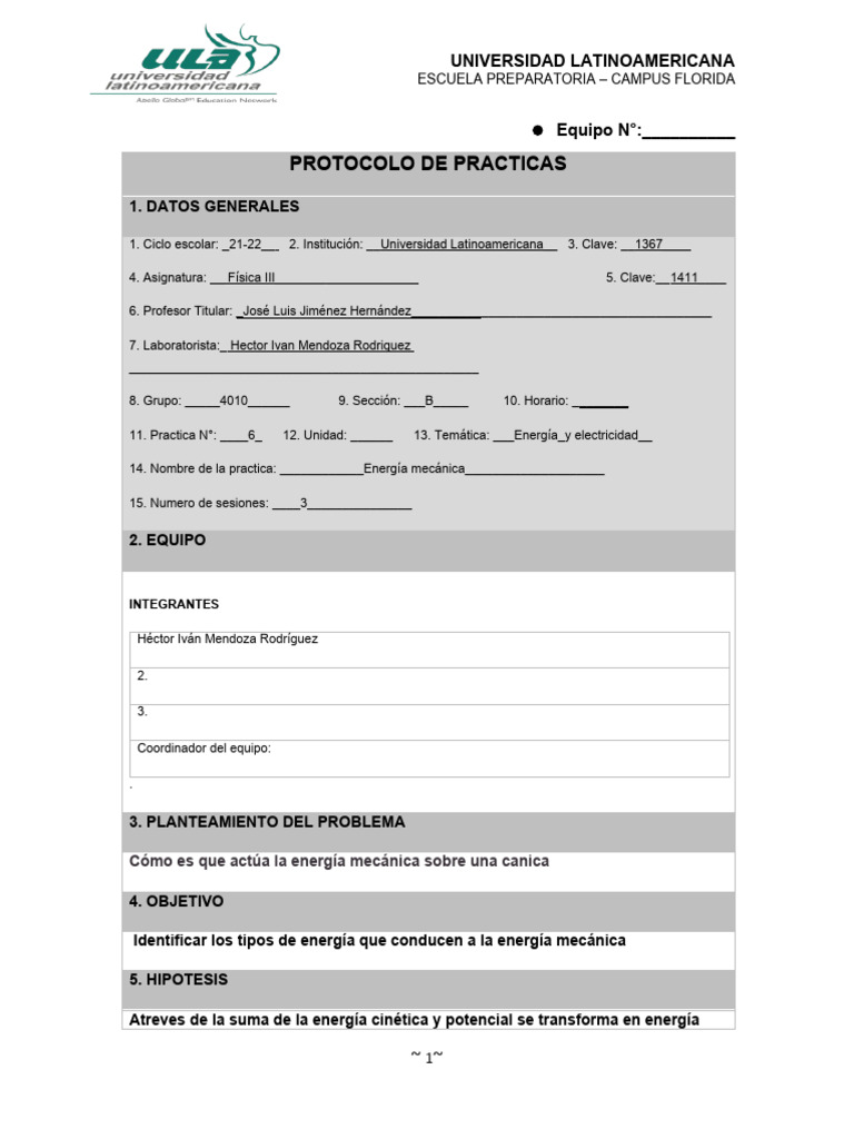 Practica 6 Descargar Gratis Pdf Energía Potencial Fuerza