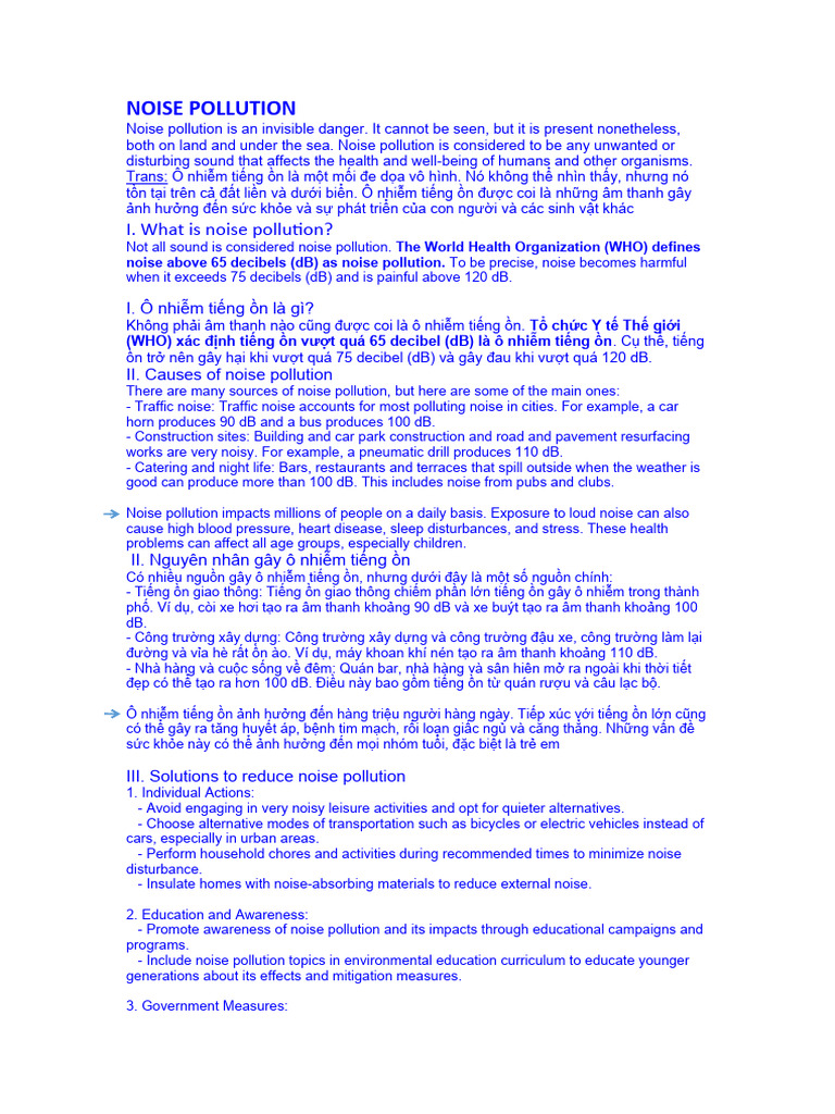 Noise Pollution | PDF