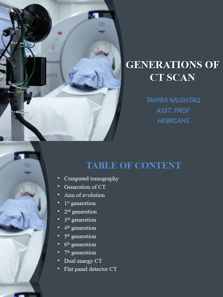 Generations of CT Scan | PDF | Ct Scan | Radiography