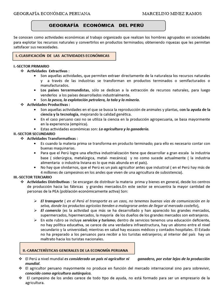 Geografia Economica | PDF | Minería | Agricultura
