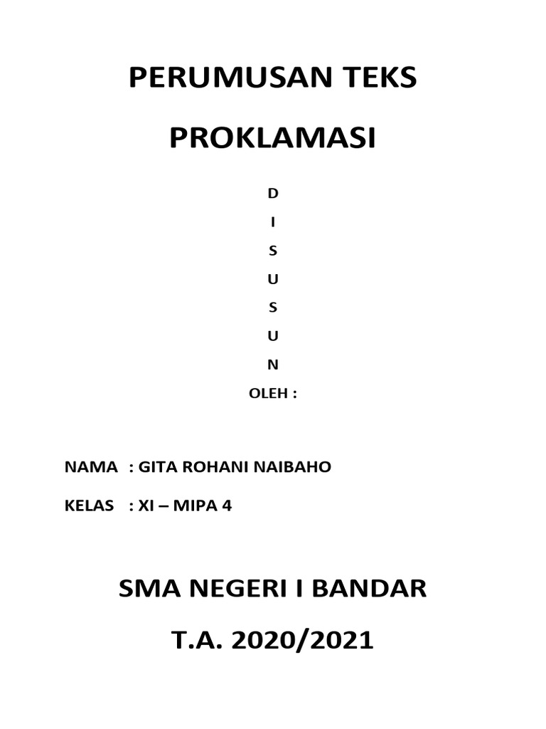 PERUMUSAN TEKS PROKLAMASI | PDF