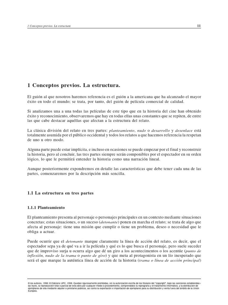 Conceptos Previos. La Estructura | PDF | Narración