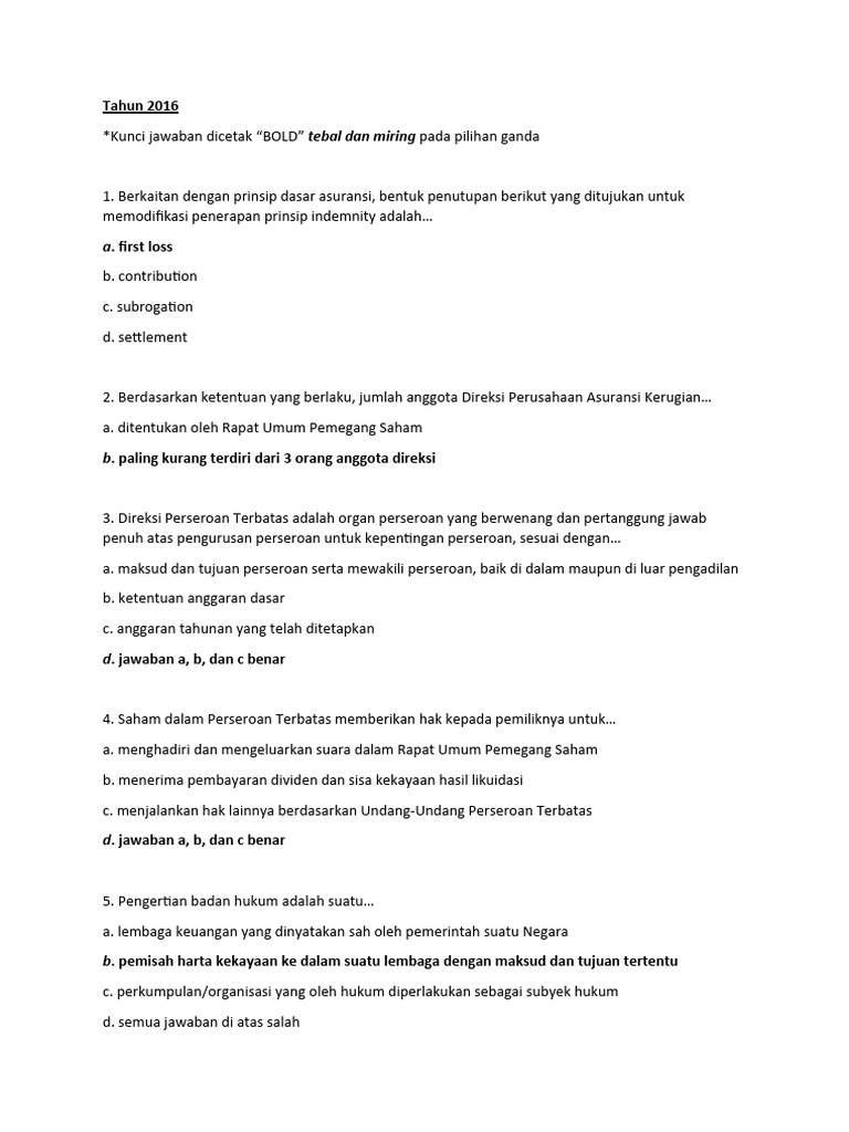 Contoh Soal Ujian CGI 002 Tahun 2016 | PDF | Pengelolaan Keuangan & Uang