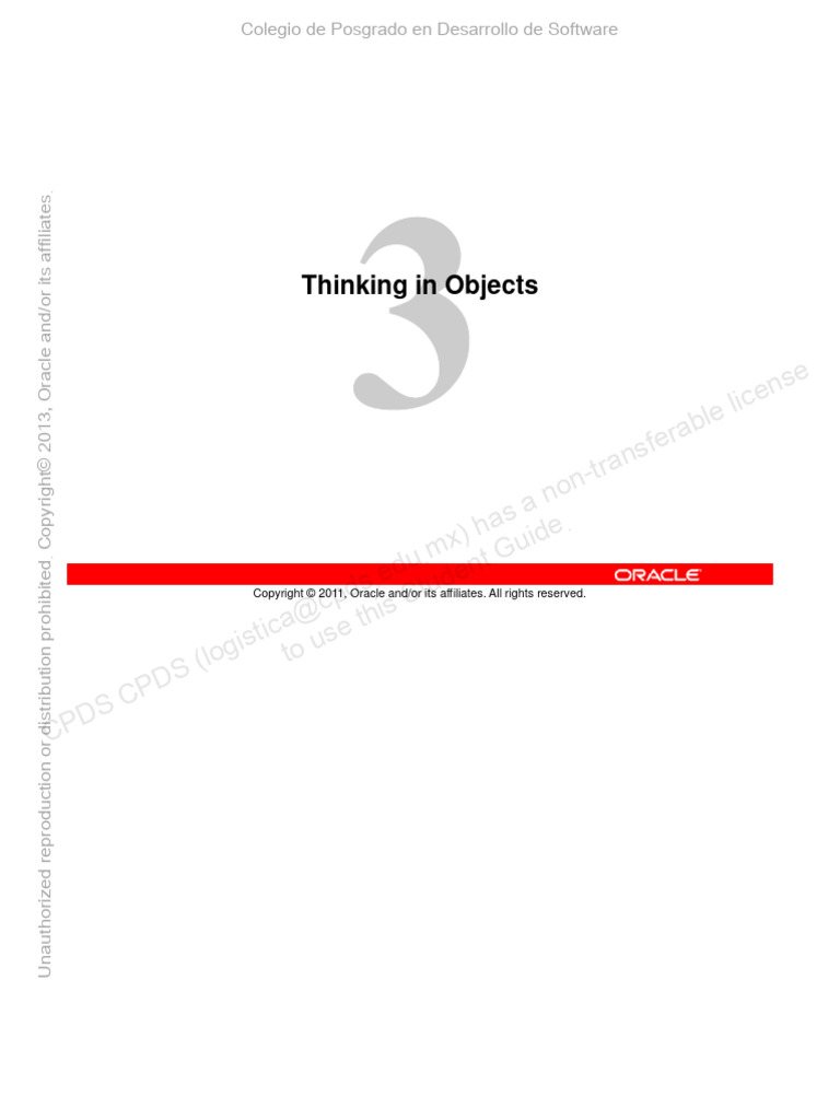 D67234GC20 Chap03 | PDF | Java (Programming Language) | Object Oriented Programming