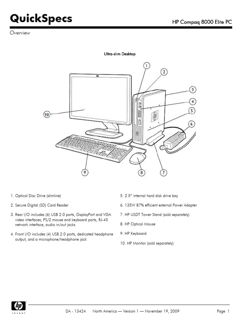 Quick Spec | PDF | Microsoft Windows | Bios