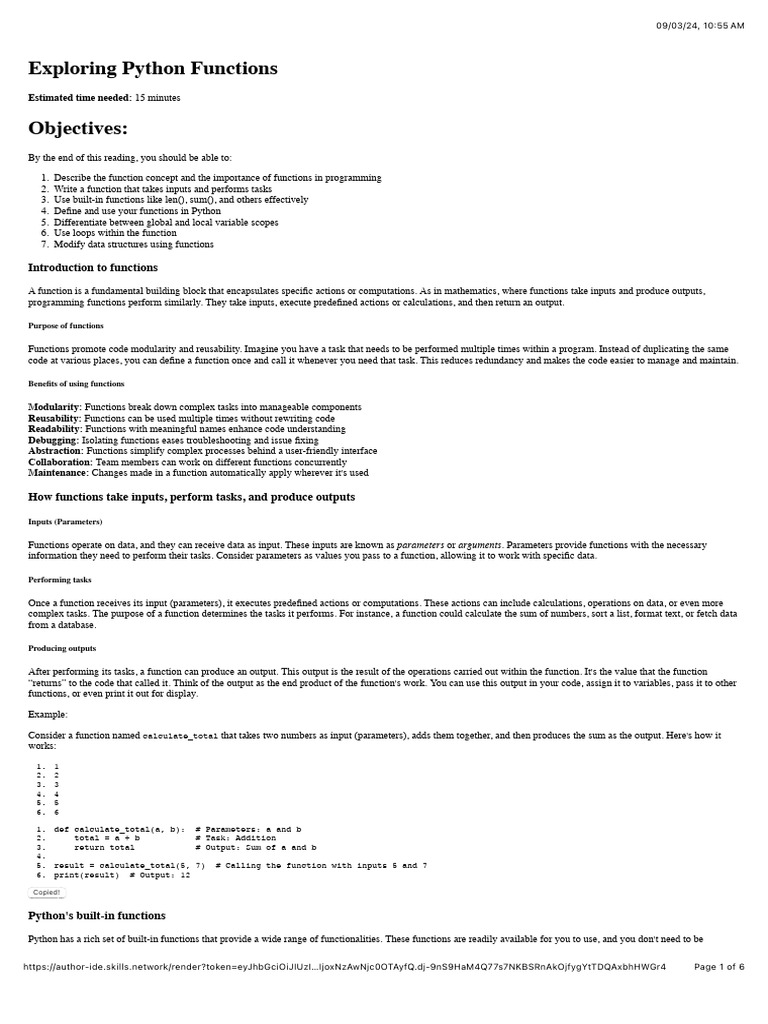 Function CC | PDF | Scope (Computer Science) | Parameter (Computer Programming)