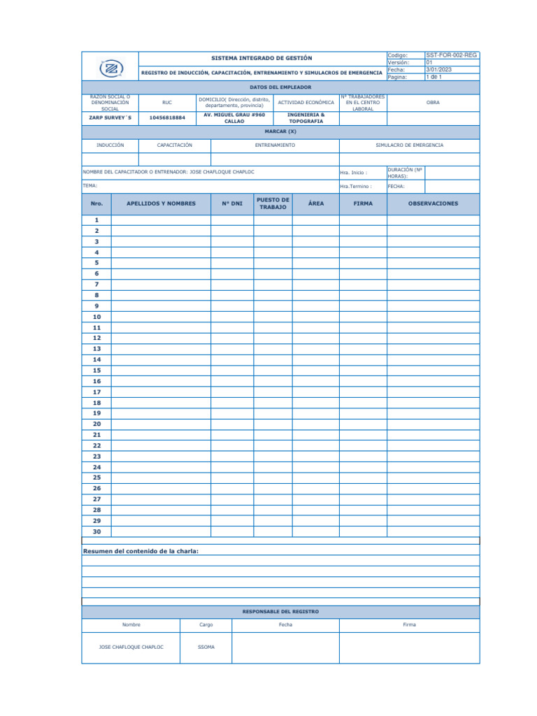Formatos - Ssoma | PDF