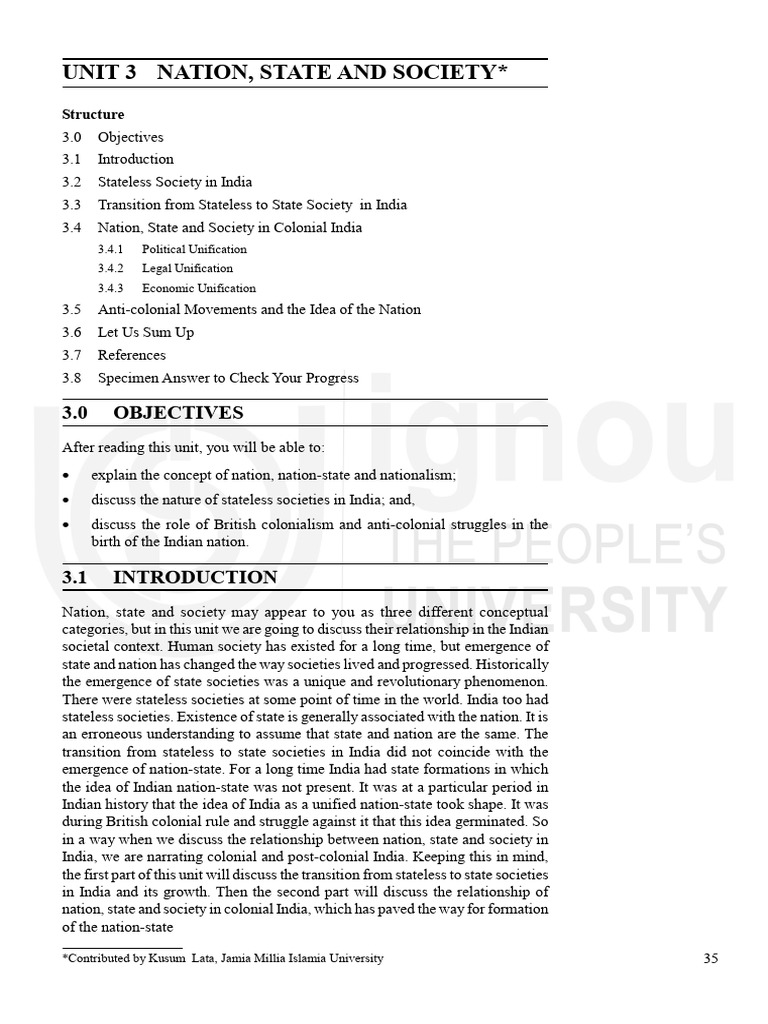 Unit3 | PDF | Nation | State (Polity)