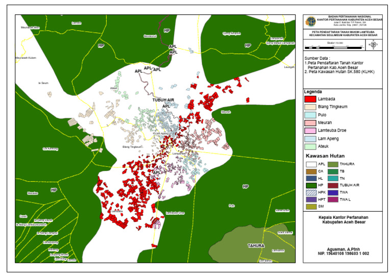 Peta Tanah Mukim Lamteuba | PDF