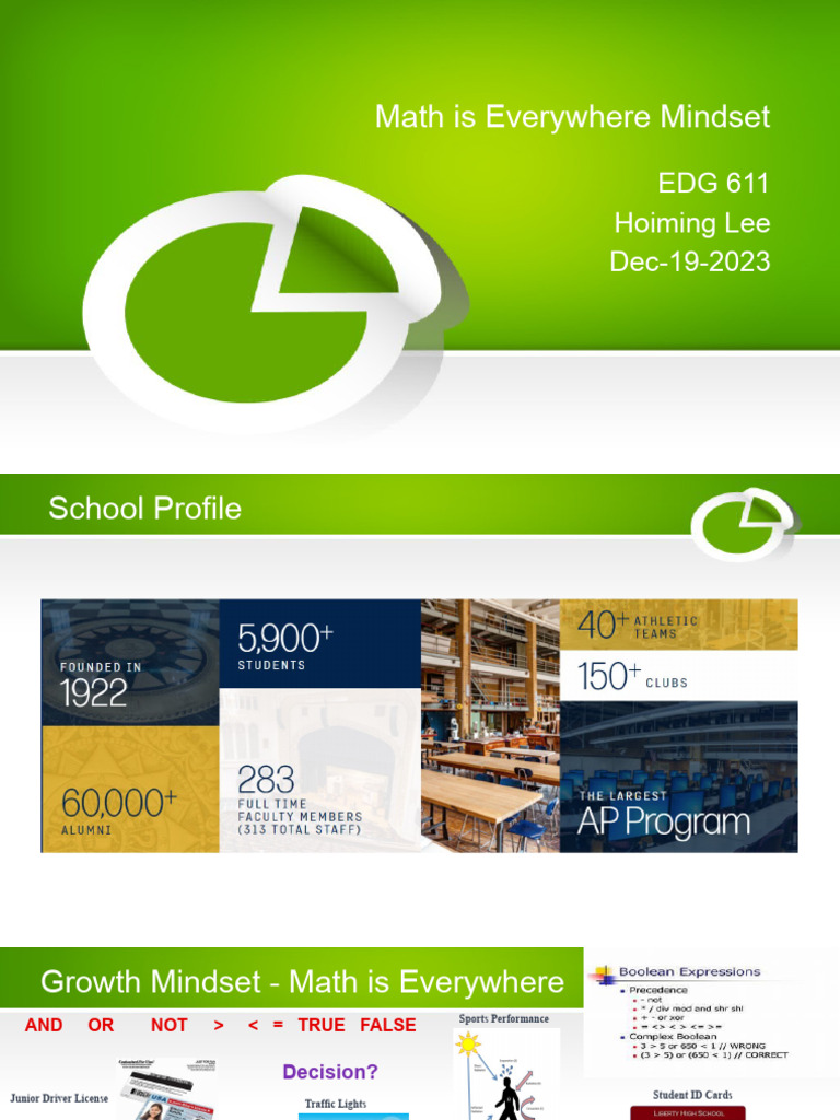 Math Is Everywhere Presentation | PDF | Career & Growth