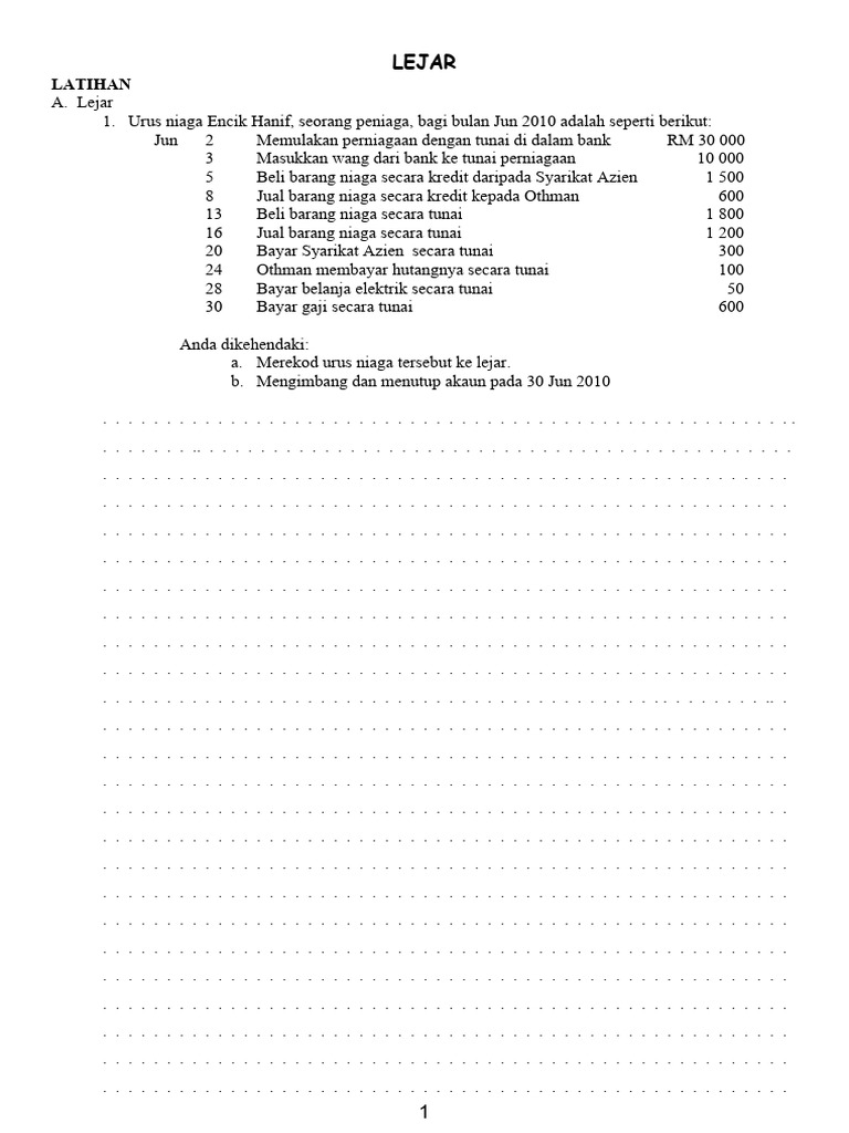 Lejar: Latihan | PDF