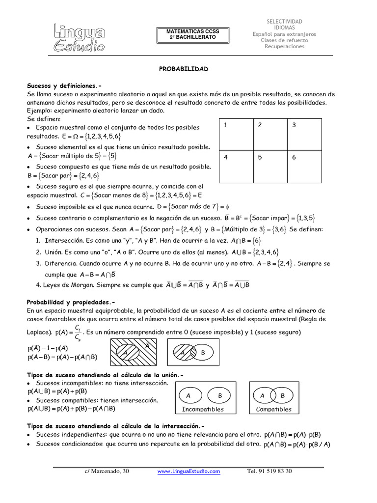 Tema 6 Probabilidad | PDF | Teoría de probabilidad | Probabilidad