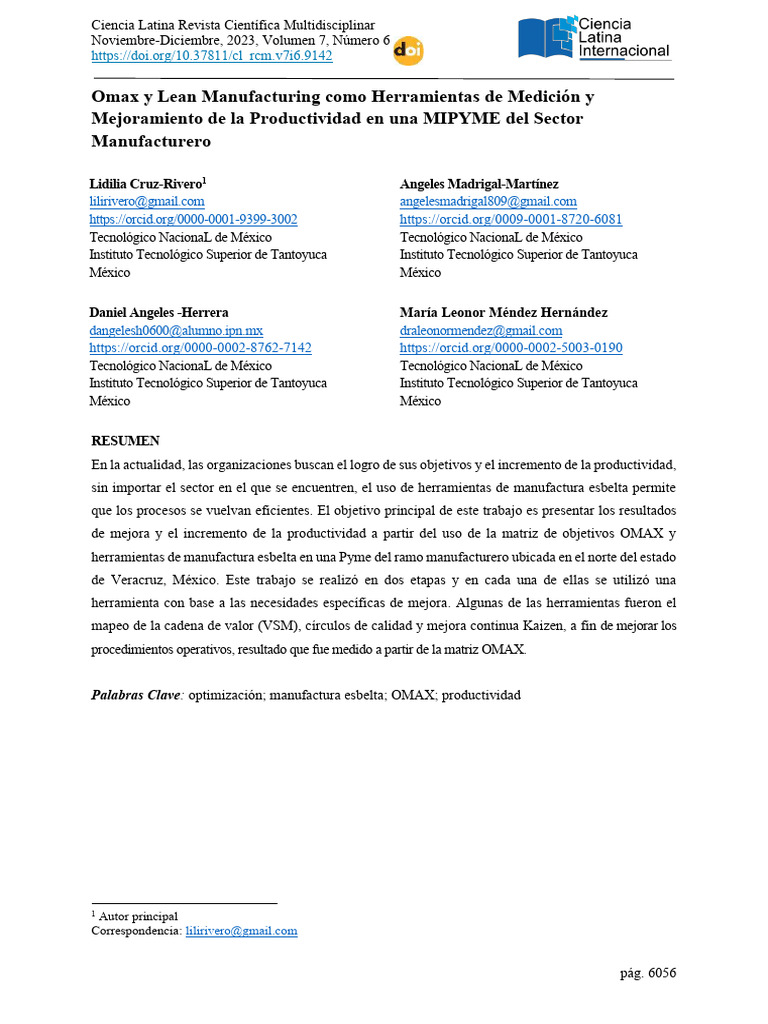 Omax y Lean Manufacturing | PDF | Lean Manufacturing | Business