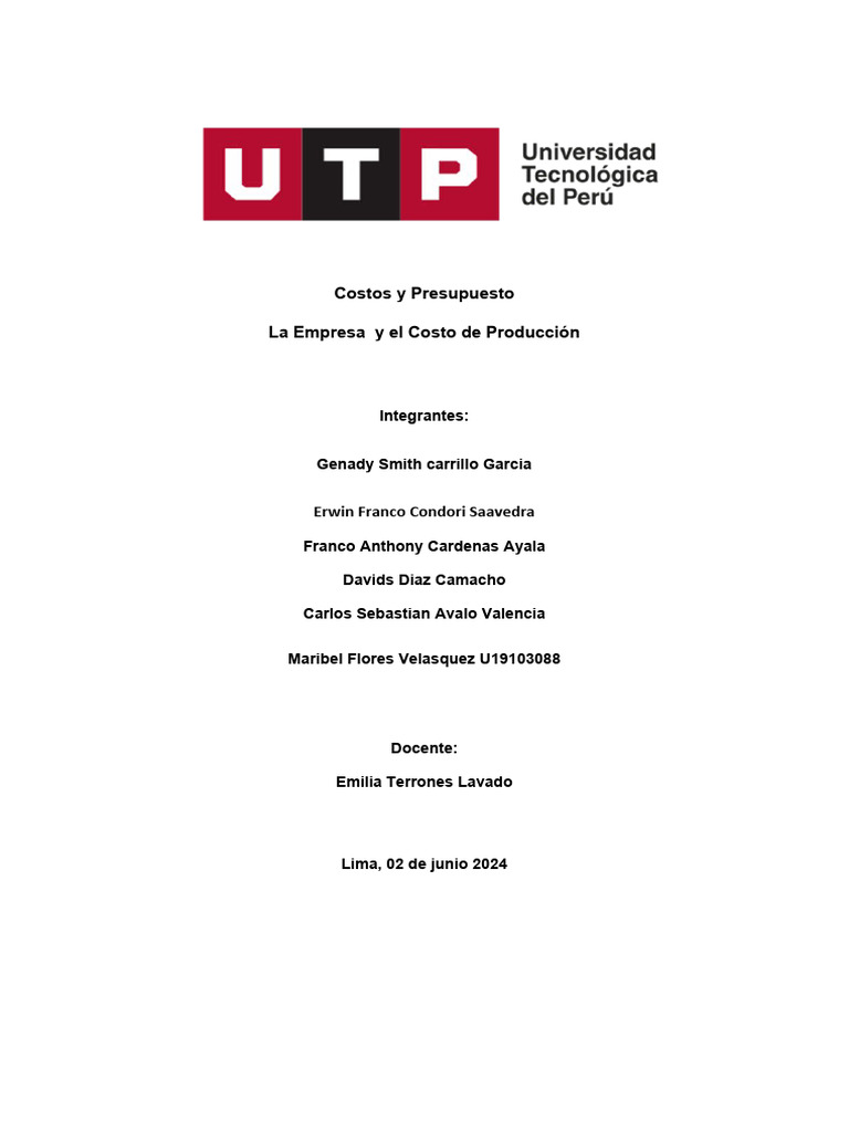 Costos de Producción en TEXMA S.A.C. | PDF | Business | Textiles