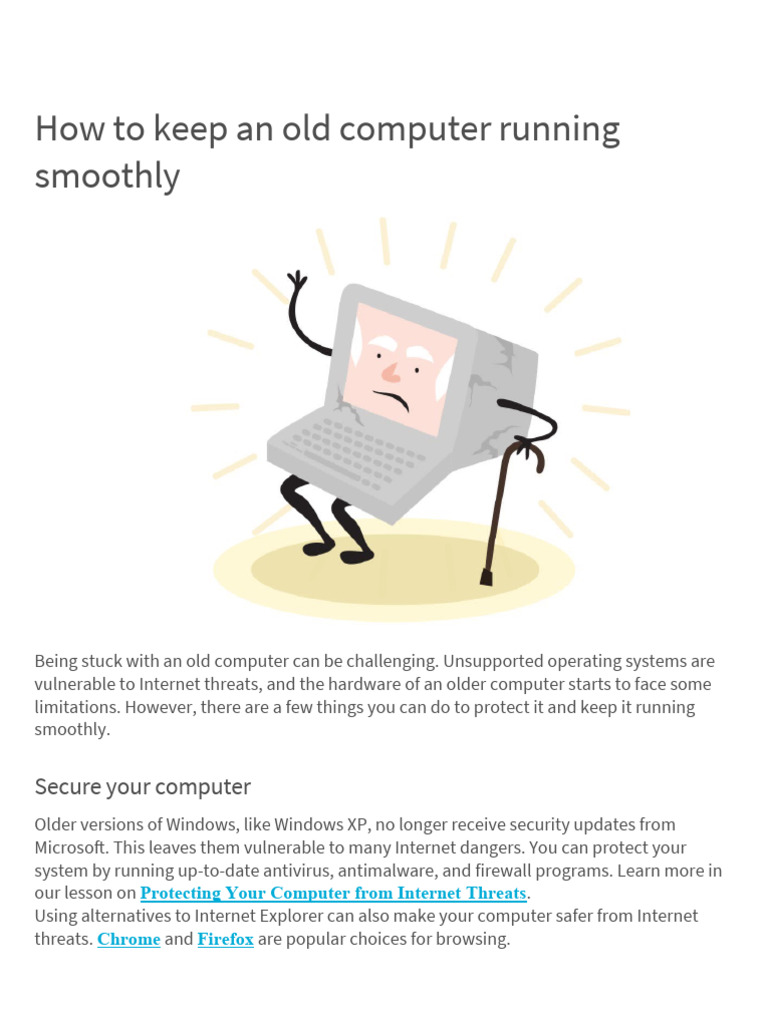 How to keep an old computer running smoothly | Download Free PDF | Operating System | Microsoft ...