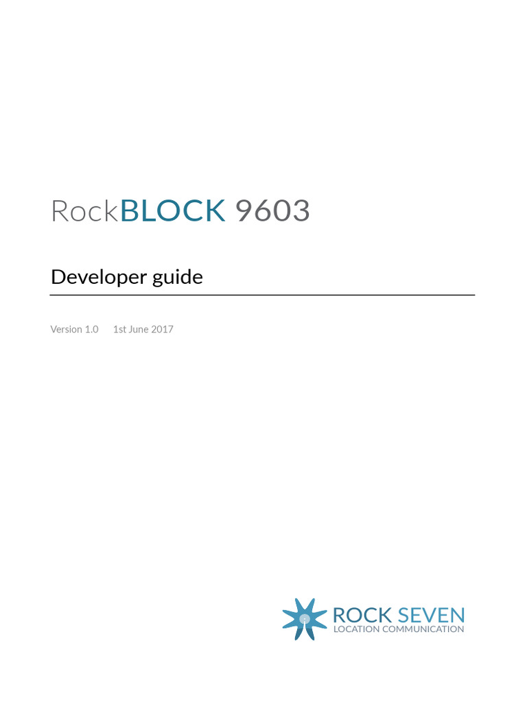 RockBLOCK 9603 Developers Guide 1 | PDF | Computer Science ...