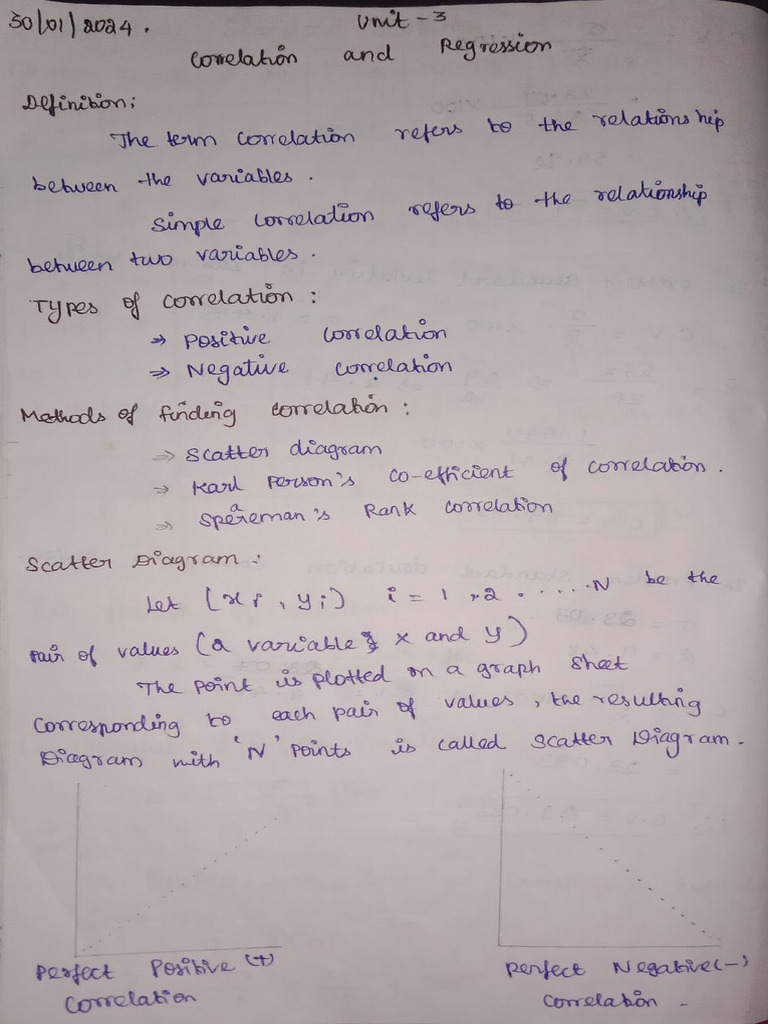 Unit -3 Correlation | PDF