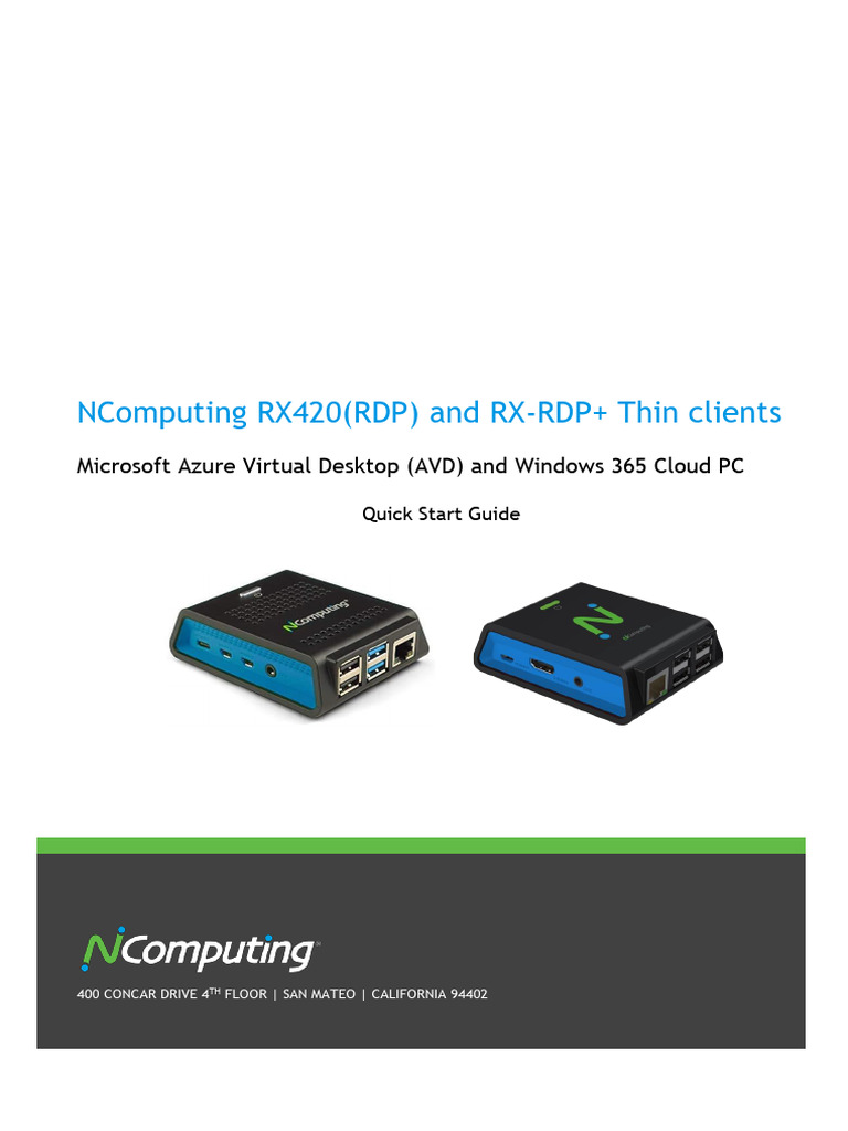 Getting Started - RX-series Thin Clients For AVD and Windows 365 - (EN ...