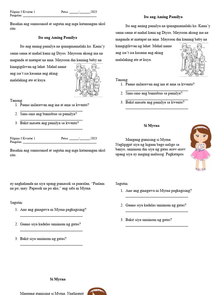 Filipino q1 Story | PDF