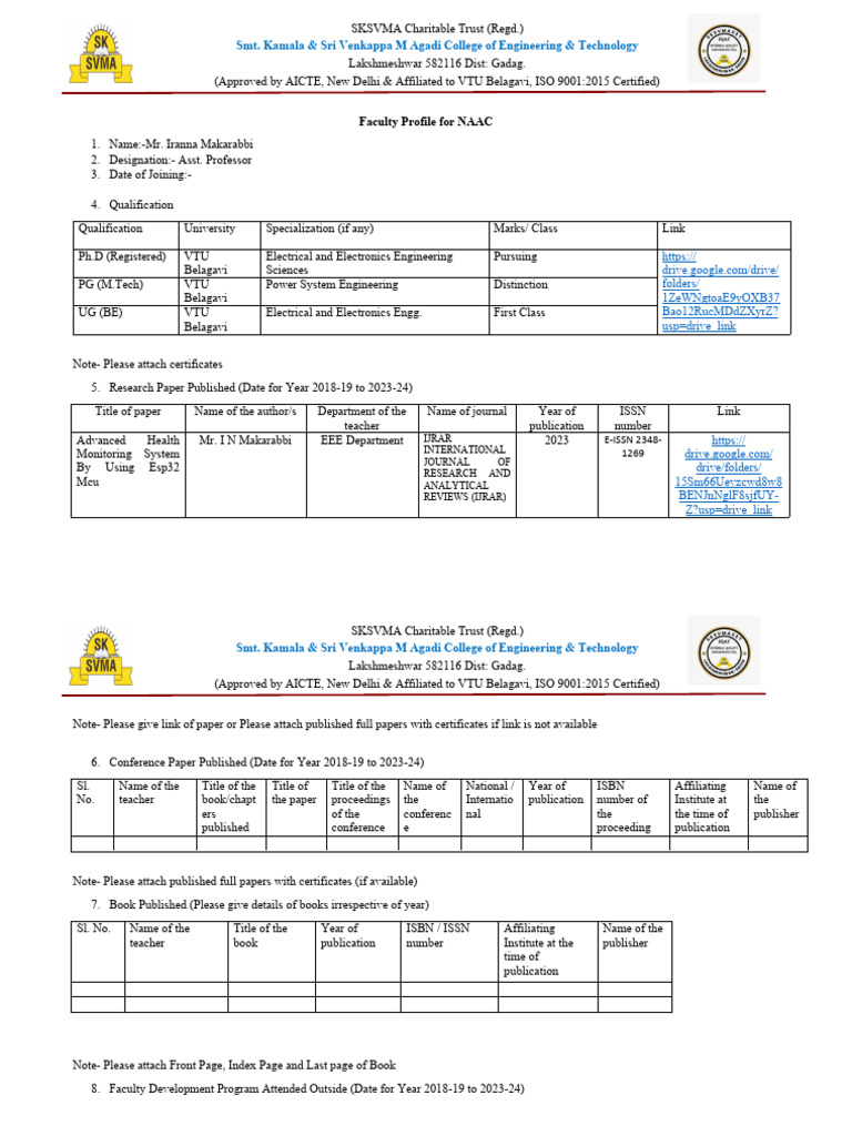 Faculty Profile Inm Pdf Engineering Computing
