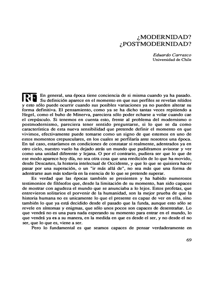 Modernidad y Postmodernidad | PDF | Verdad | Friedrich Nietzsche