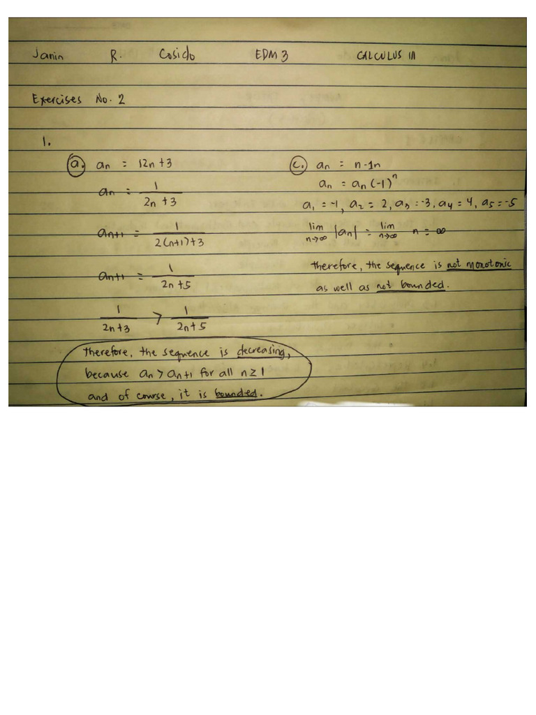 COSIDO - CALCULUS 3 - Exercises 2 | PDF