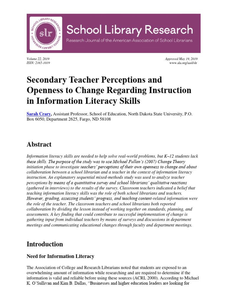 Capstone Project_Discussion | PDF | Information Literacy | Teachers