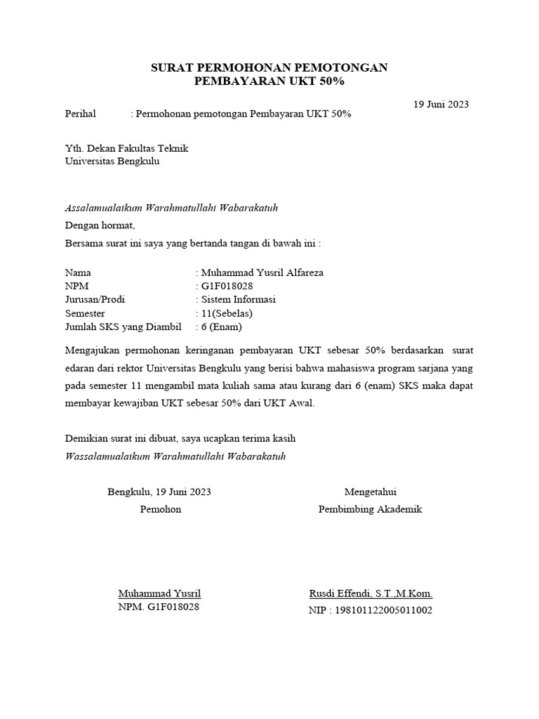 Surat Ukt | PDF