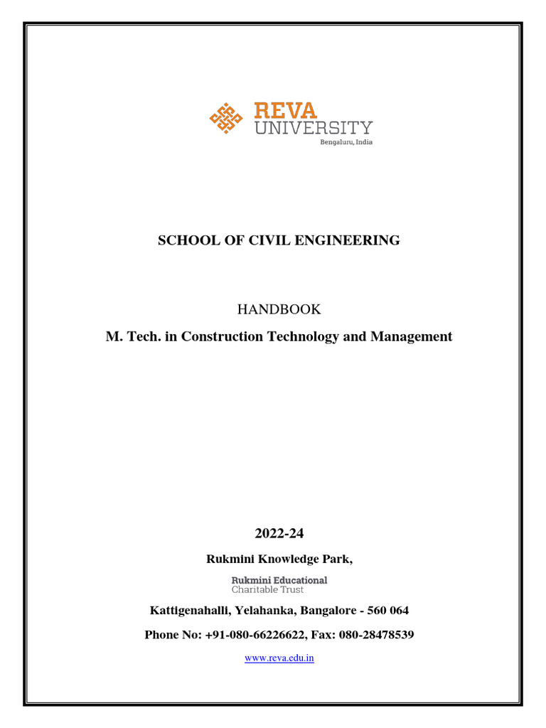 M.tech-Ctm Hnadbook 2022-24 (Revised) | PDF | Engineering | Curriculum