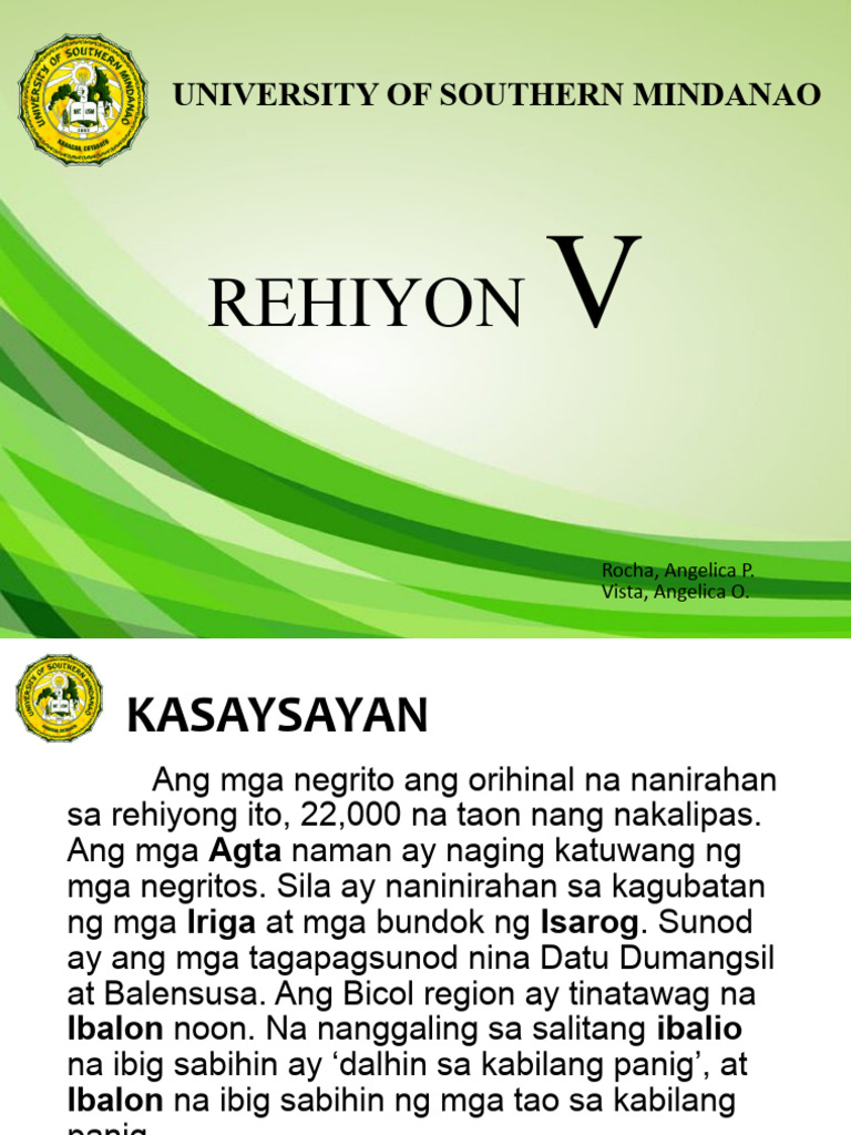 Rehiyon 5 | PDF