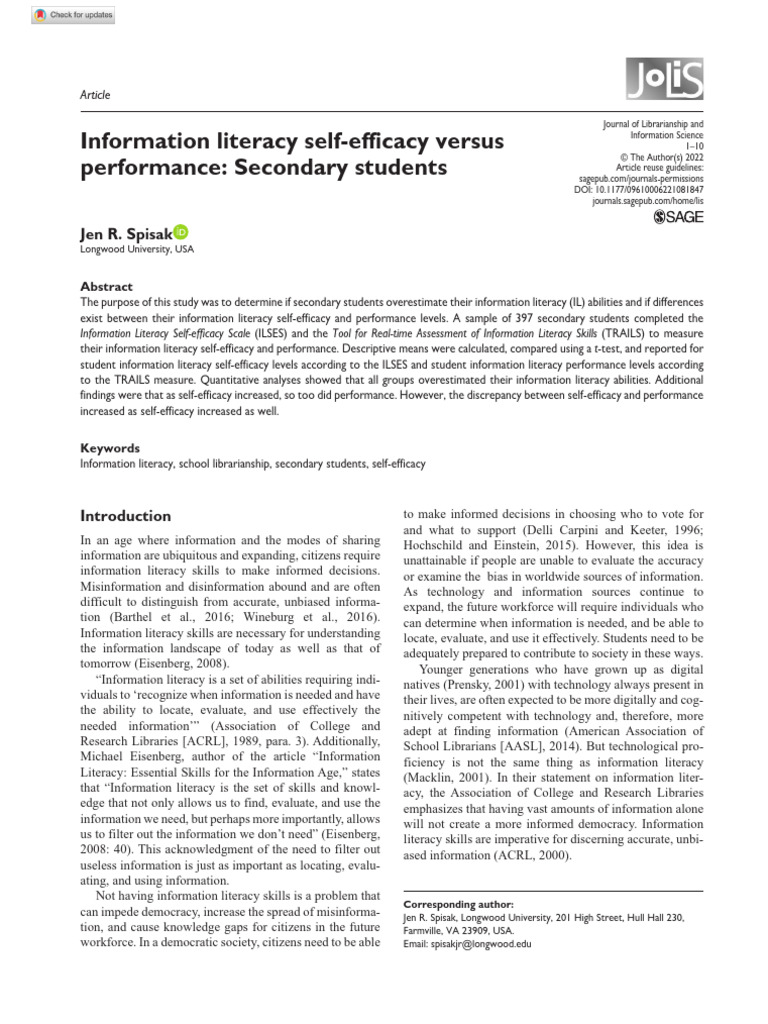 Capstone Project - Intro & Lit Review | PDF | Information Literacy ...