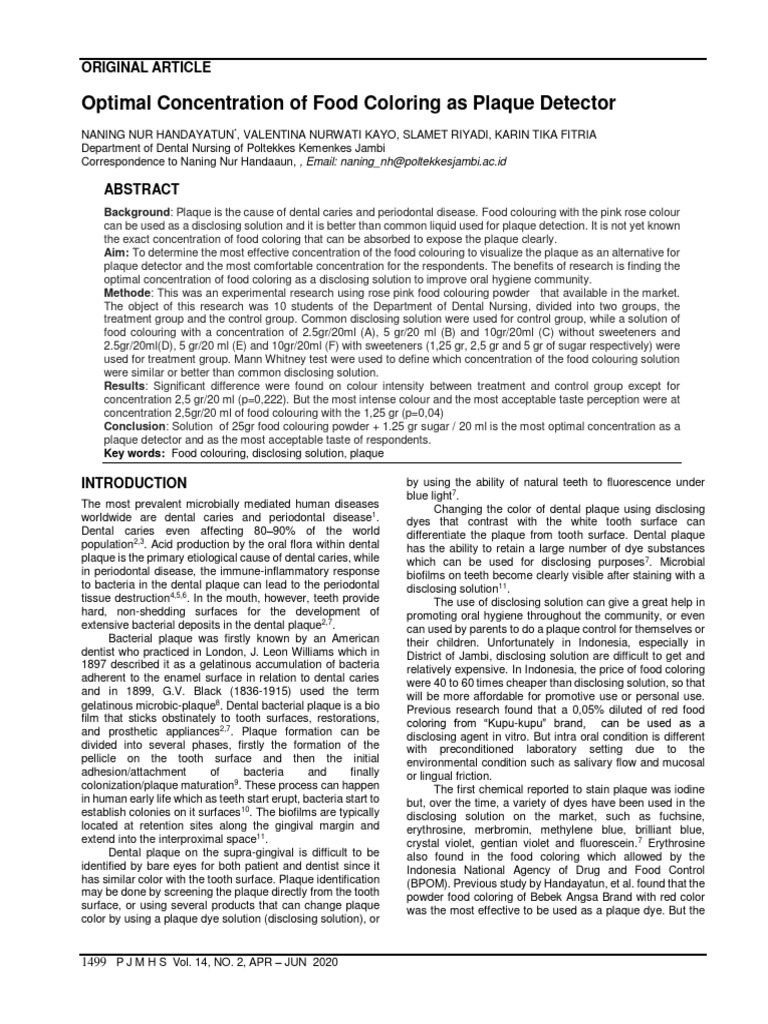 Handayatun Et Al. - 2020 - Optimal Concentration of Food Coloring As ...