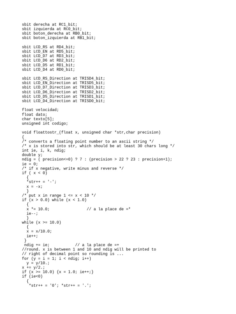 Código Mikroc | PDF | Teaching Methods & Materials | Technology & Engineering