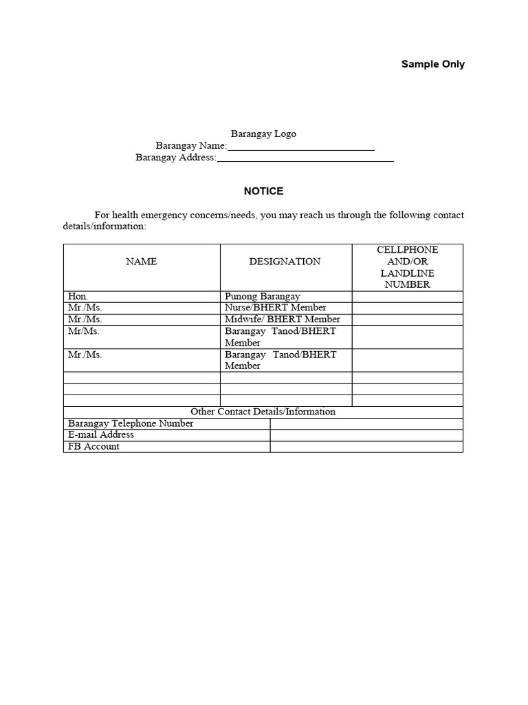 BHERT-Sample-Tarp | PDF