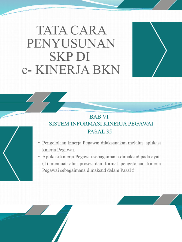 Tata Cara Penyusunan SKP Di e Kinerja BKN | PDF | Karier & Perkembangan