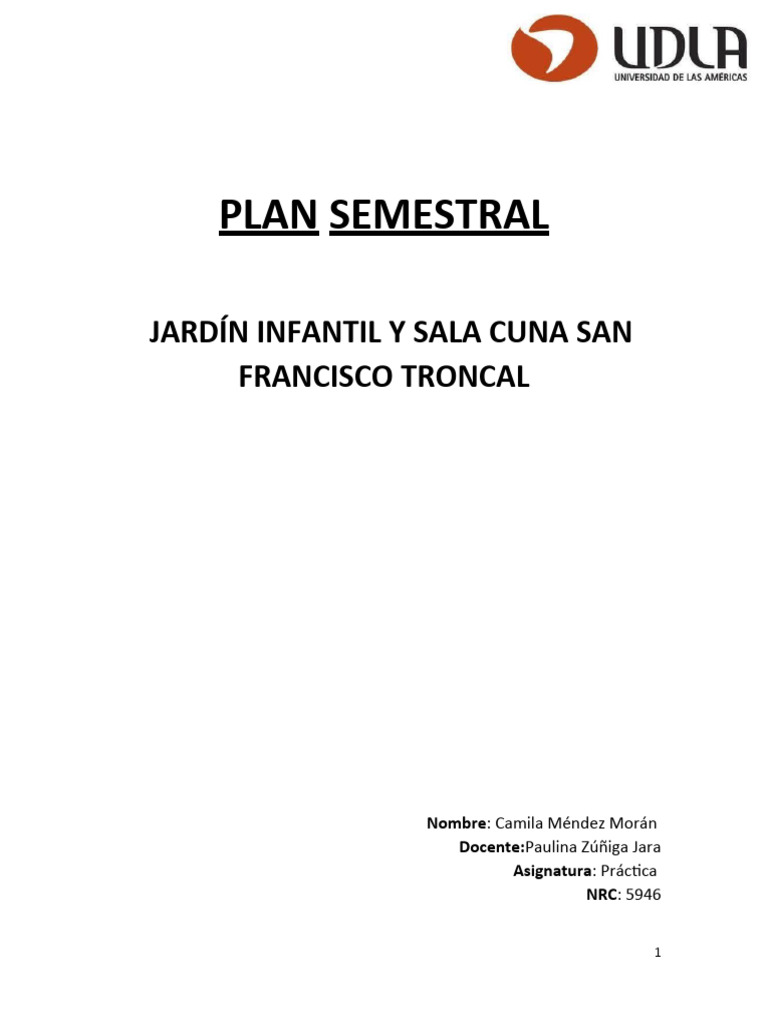Plan semestral Terminado | Descargar gratis PDF | Educación de la ...