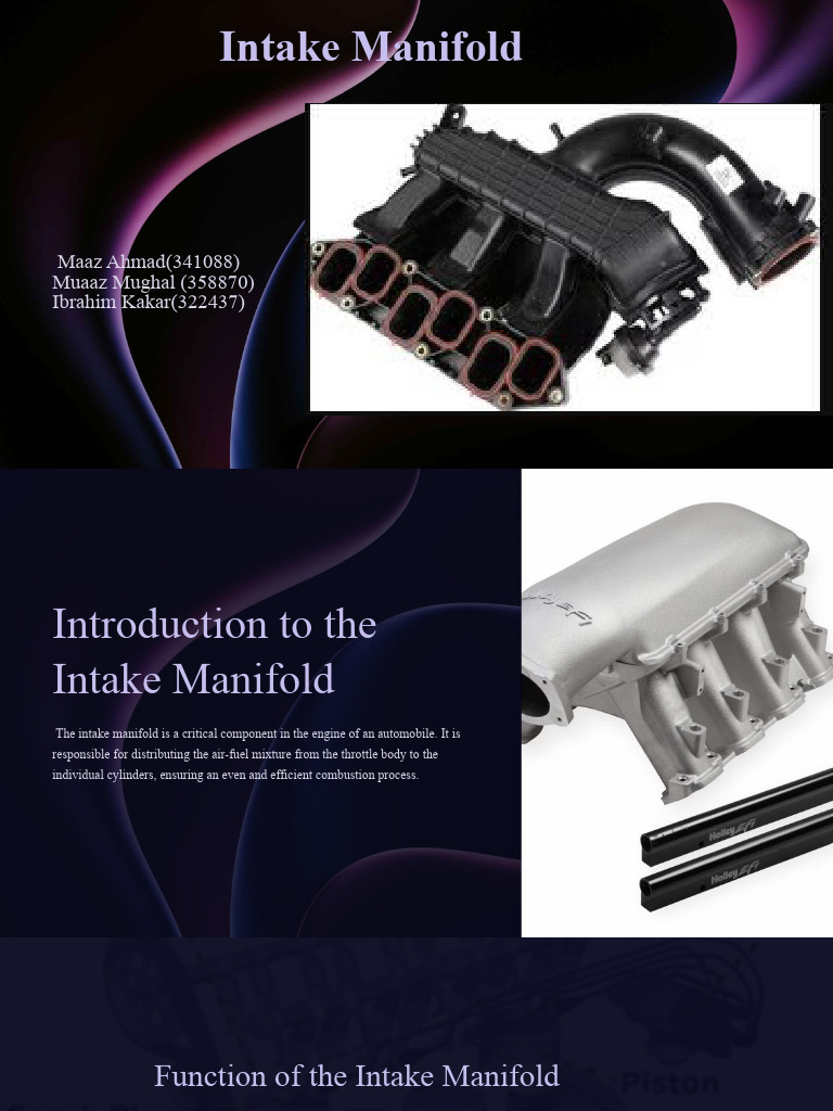 Introduction To The Intake Manifold | PDF | Throttle | Internal ...