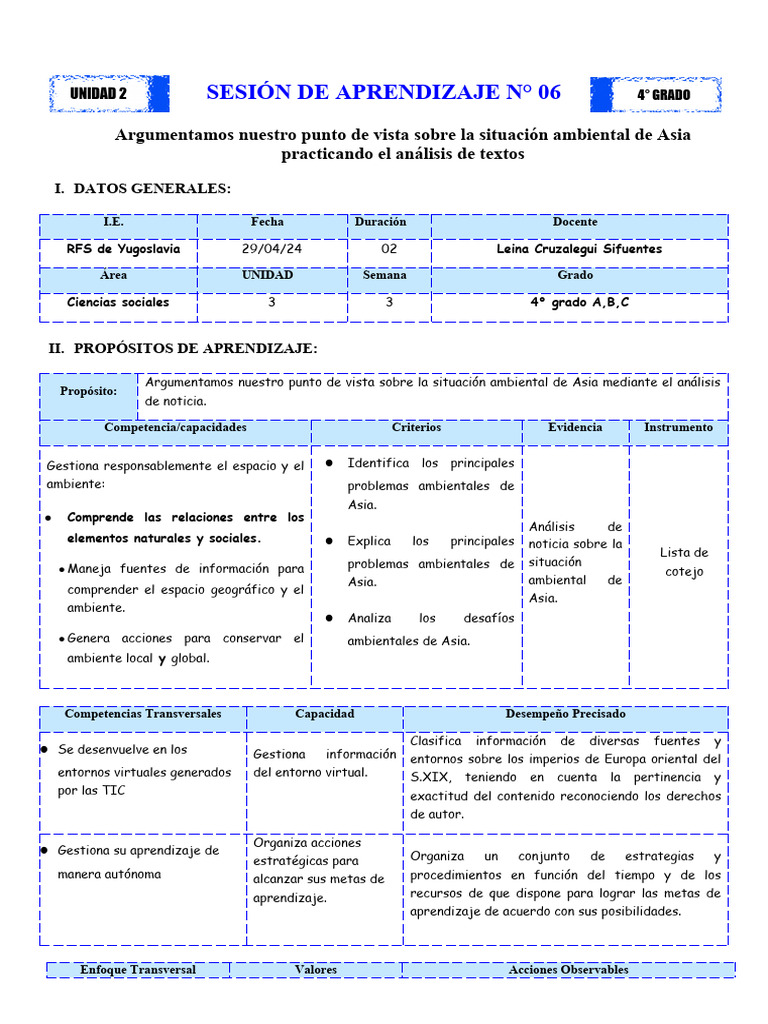 UNIDAD 3 - SESIÓN 2 - CC - SS 4to | PDF | Entorno natural | Energía ...
