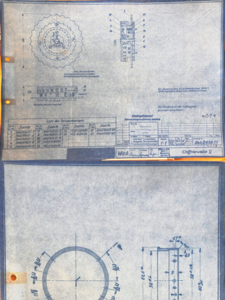 Enigma Rotor Blueprints | PDF
