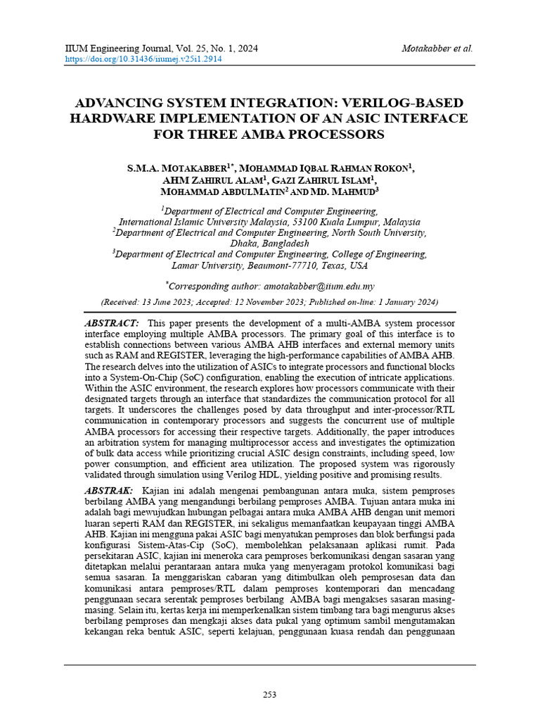 ADVANCING SYSTEM INTEGRATION: VERILOG-BASED HARDWARE IMPLEMENTATION OF ... ADVANCING SYSTEM INTEGRATION: VERILOG-BASED HARDWARE IMPLEMENTATION OF ...