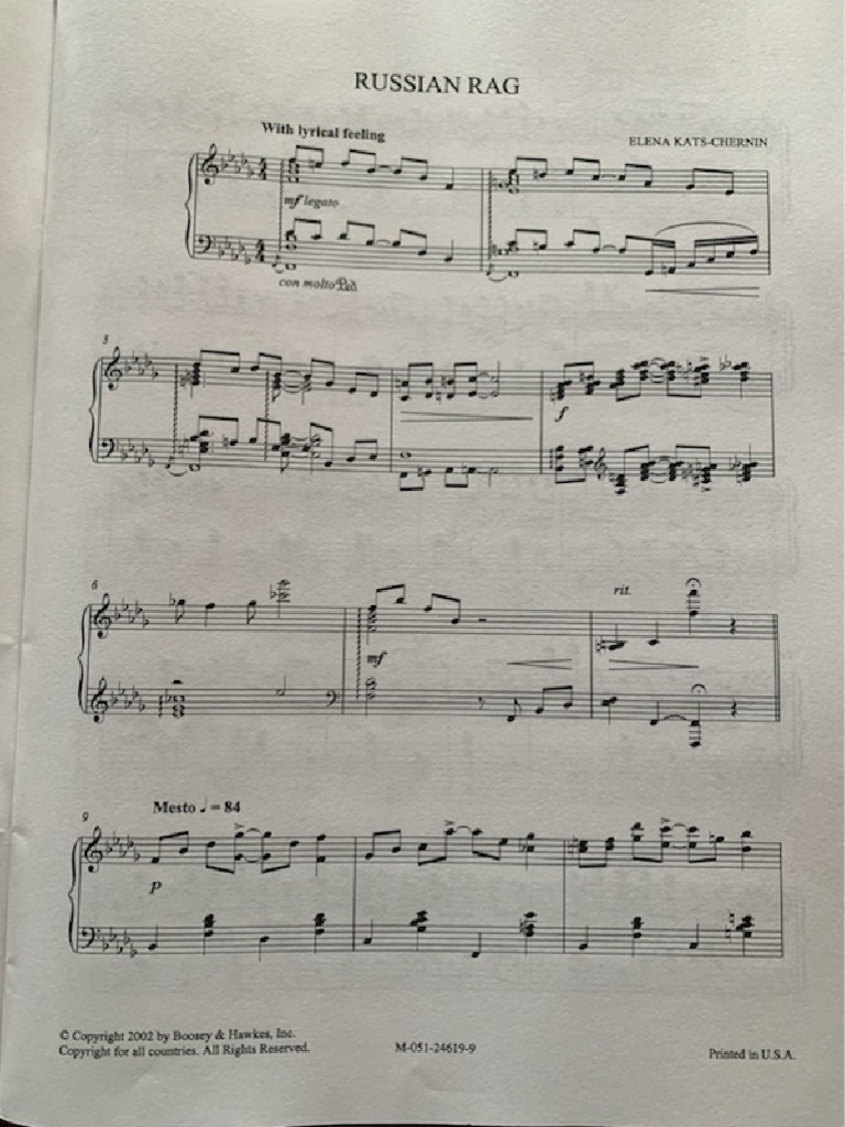 Russian Rag - Elena Kats-Chernin | PDF