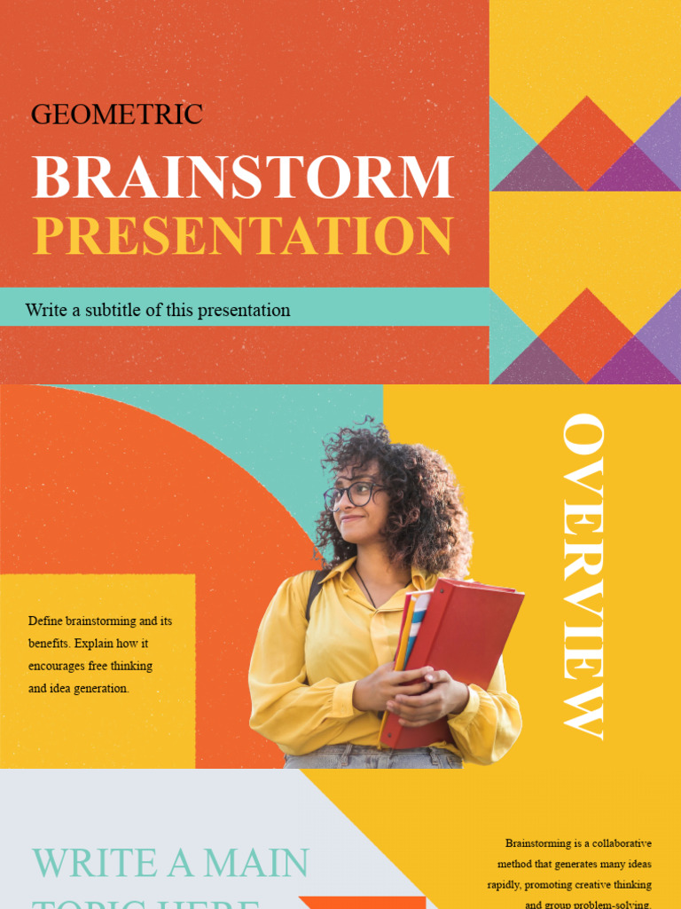 Abstract Geometric Brainstorm Presentation | Download Free PDF | Brainstorming | Human Communication