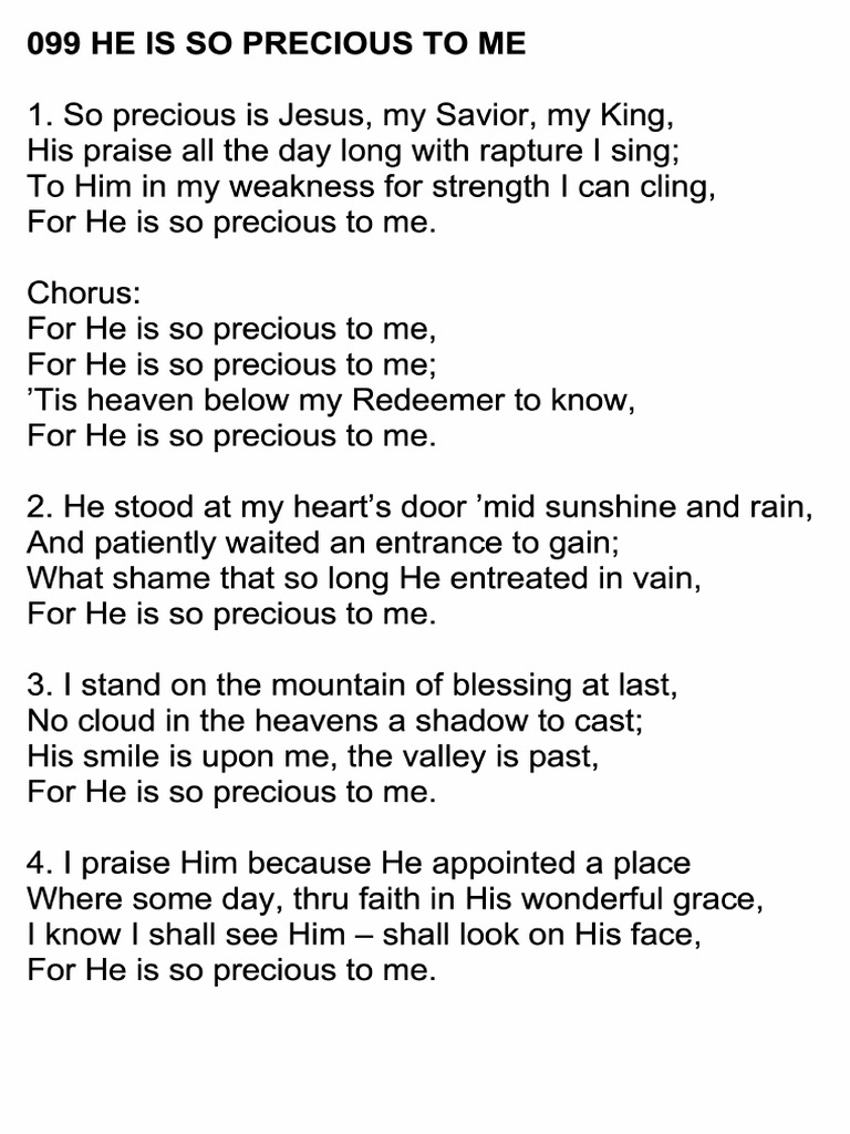 99_He-Is-So-Precious-to-Me | PDF