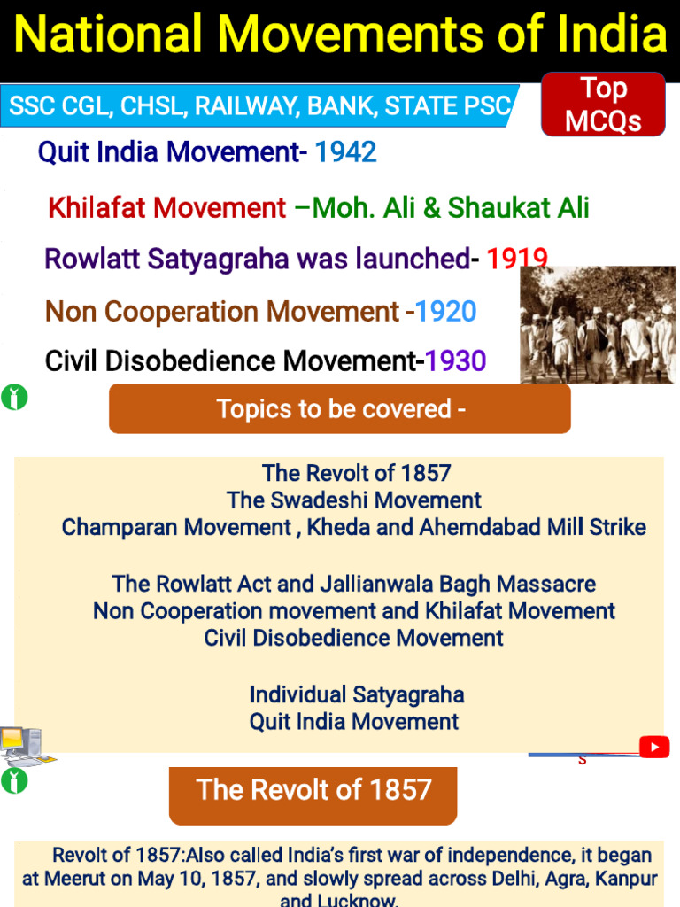 National Movement of India | Download Free PDF | Indian Rebellion Of ...