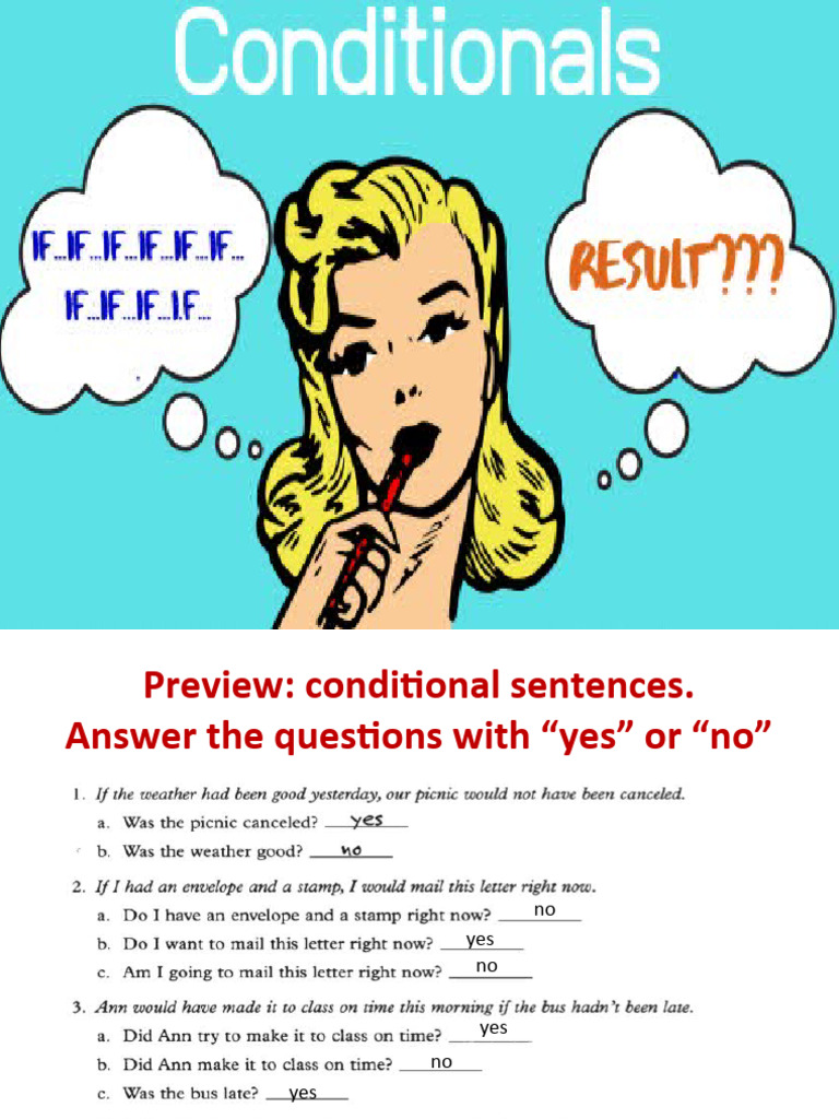 Conditionals | PDF | Language Mechanics | Grammar