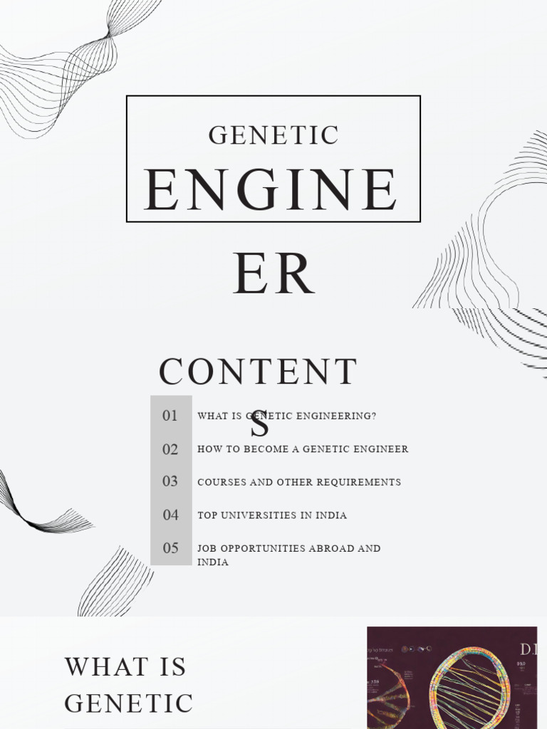Genetic Engineering Career Guide | PDF | Genetic Engineering | Life ...