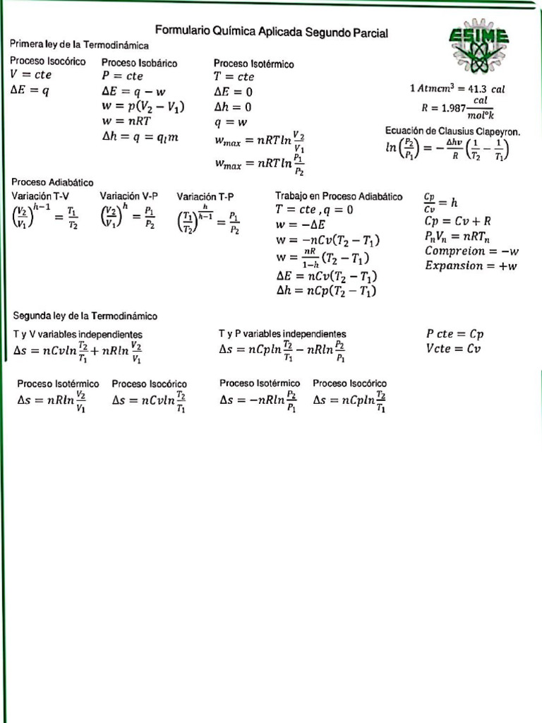 Formulario Quimica 09-26-2023 10.31 | PDF Formulario Quimica 09-26-2023 10.31 | PDF