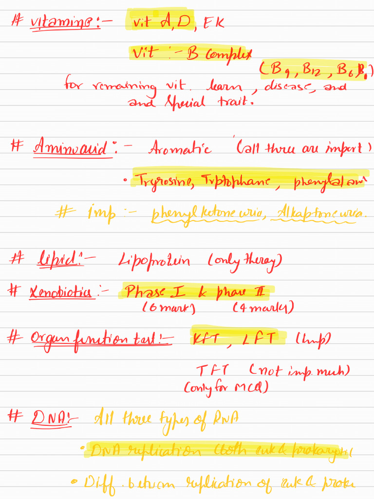 Biochemistry notes | PDF