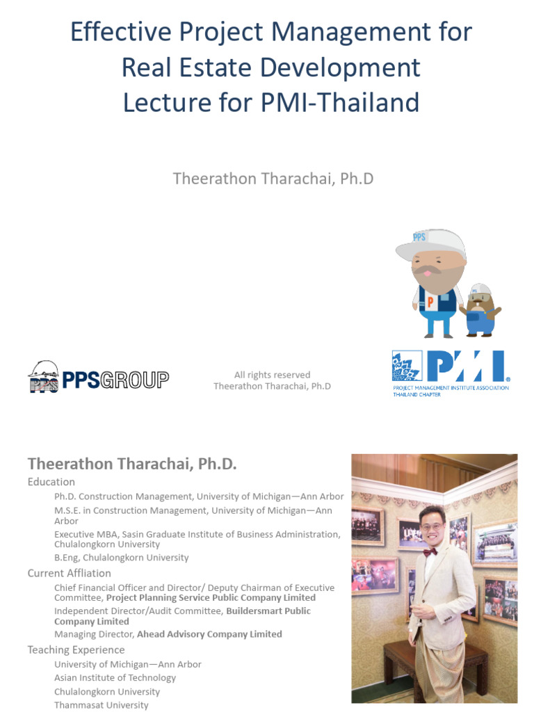 Project Management Service For Real Estate Pmi Pdf Mergers And